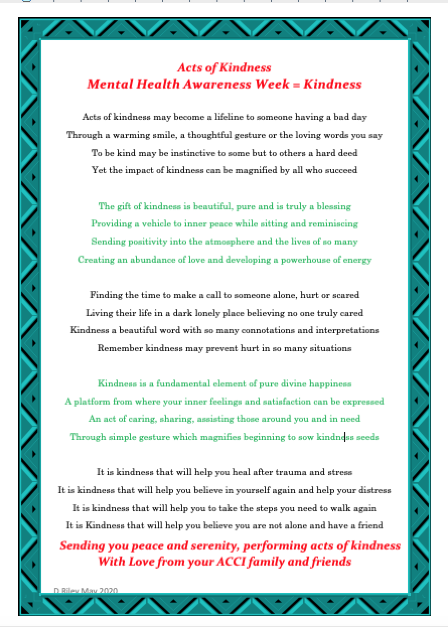 The Community gets involved with the ACCI Kindness Challenge - African ...